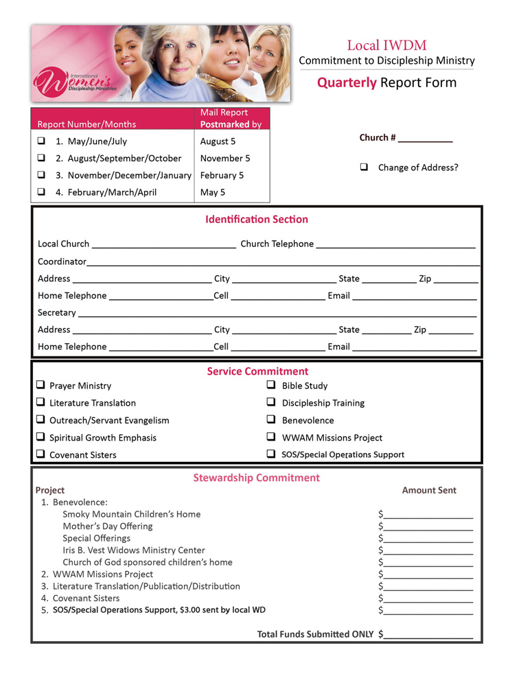 Women's Discipleship Report Form jpeg - Illinois Church of God